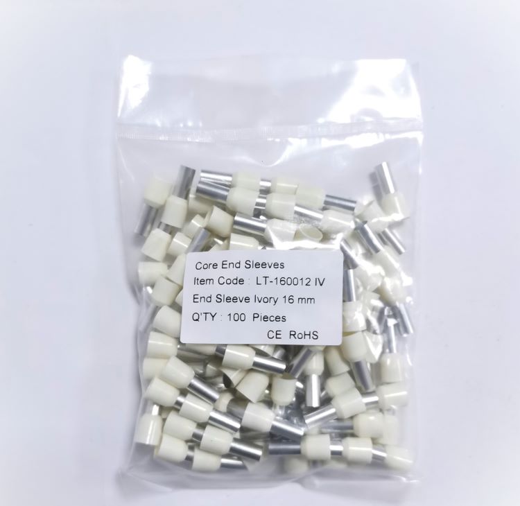 Cable Ferrule 10.0mm Insulated Ivory White 100 units 8 AWG LT-100012 IV ...