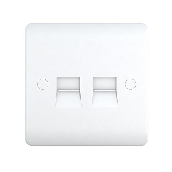 Two Gang Data Socket RJ45 Cat6 – Snowlite | UAE Electrical Supplier ...