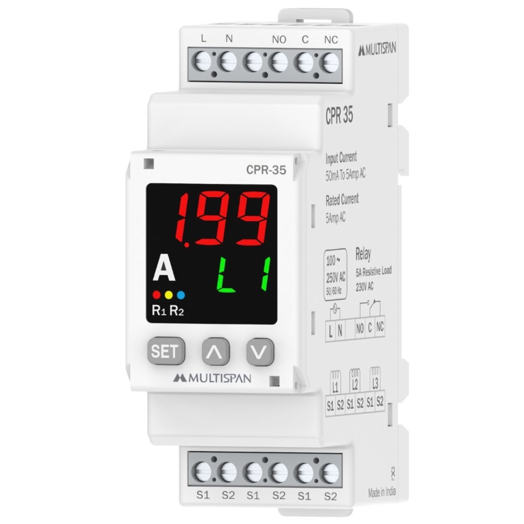 Buy Digital Current Protection relay 3phase Din rail single output ...
